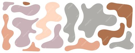 Bloho Color Irregular Blob Conjunto De Formas Orgánicas Abstractas Splodge Amorfo Líquido Simple