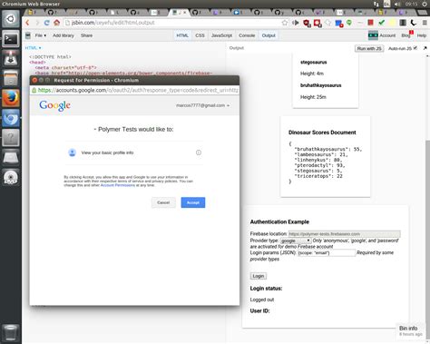 Polymer Google Authentication Email Scope Using Firebase Stack Overflow