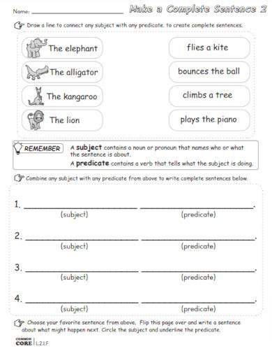 30 Complete Sentence Examples