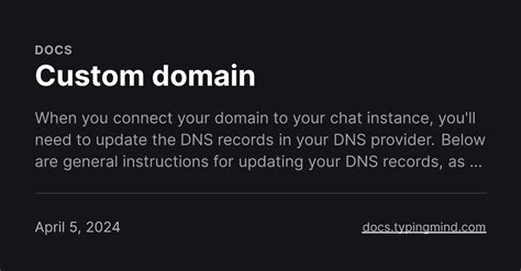 Custom Domain