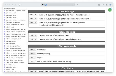 Keybindings Cheat Sheet For Dash