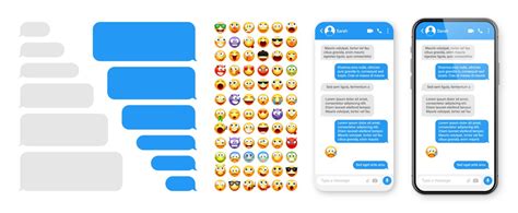 Smartphone Messaging App User Interface Design Vector Image Smartphone Messaging App User Interface Design Vector Image