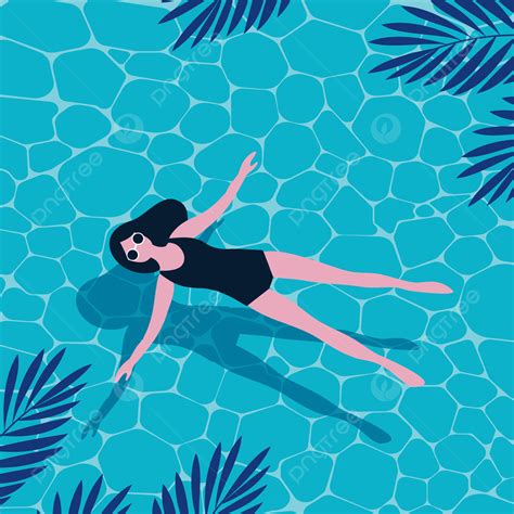 수영장 여름 시즌 활동 그림에서 여성 여름 휴가 물 배경 일러스트 및 사진 무료 다운로드 Pngtree