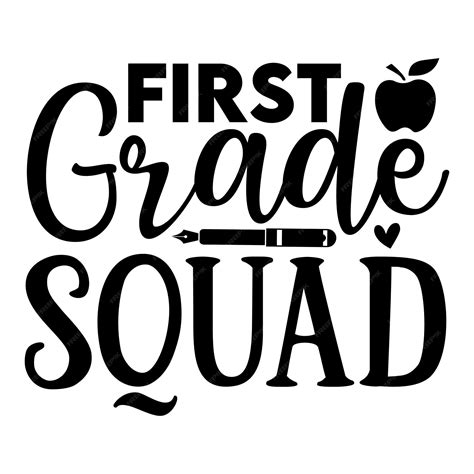 Premium Vector First Grade Squad Svg
