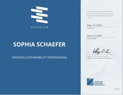 Im Delighted To Say That Ive Passed My Envision Sustainability Professional Exam And Obtained