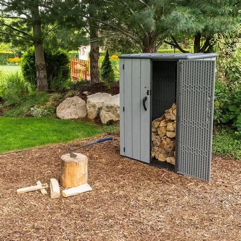 Lifetime Heavy Duty Utility Vertical Storage Shed With Shelving Model
