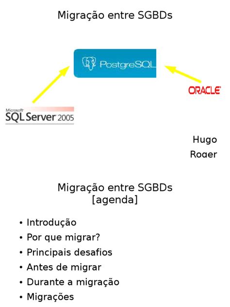 Migracao Oracle Sqlserver Para Postgres Pdf Postgre Sql Microsoft