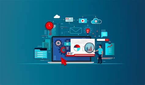 Web Analytics Concept Web Data Analysis Stock Illustration Illustration Of Audience