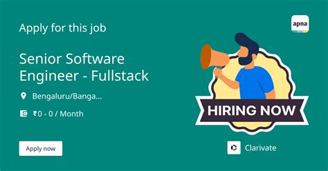 Senior Software Engineer Fullstack In Clarivate