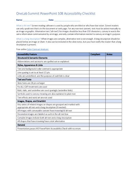 Fillable Online Creating An Accessible Section 508 Compliant Presentation Fax Email Print