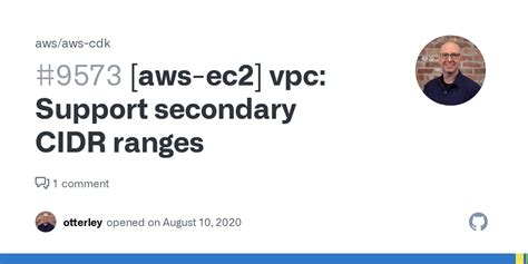 Aws Ec2 Vpc Support Secondary Cidr Ranges · Issue 9573 · Awsaws Cdk · Github