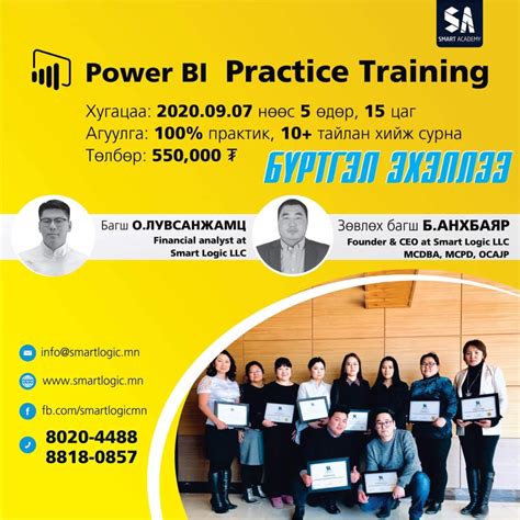 Smart Academy Смарт Академи Microsoft Power Bi сургалт 11 эхлэх гэж байна Бүртгэл