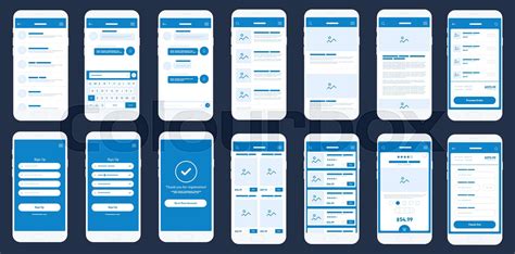 Mobile App Wireframe Ui Kit Detailed Wireframe For Quick Prototyping
