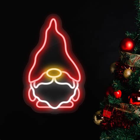 Cute Gnome Neon Sign Led Neon Sign Christmas Home Decor Christmas
