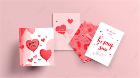 발렌타인 데이 카드와 발렌타인 카드 모형 발렌타인 데이 카드 사진 애인 마음 배경 일러스트 및 사진 무료 다운로드