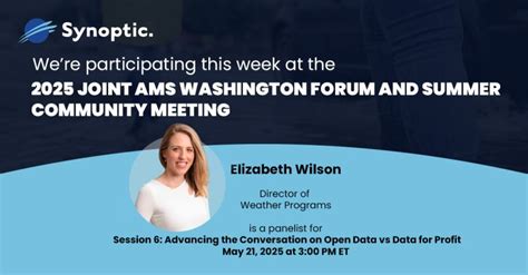 Synoptic Joins Ams Forum On Data Policy And Innovation Synoptic Data A Public Benefit