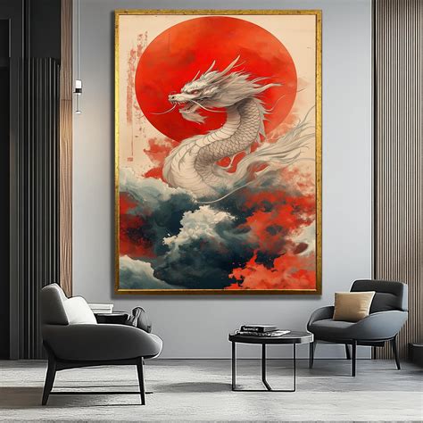 Chinese Dragon Art Unique Chinese Mythology Dragon Decor Chinese