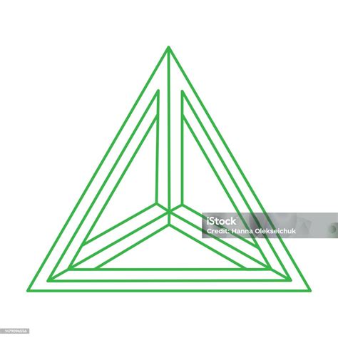 불가능한 모양 착시 삼각형 벡터 로고 광학 예술 개체입니다 기하학적 그림입니다 0명에 대한 스톡 벡터 아트 및 기타 이미지