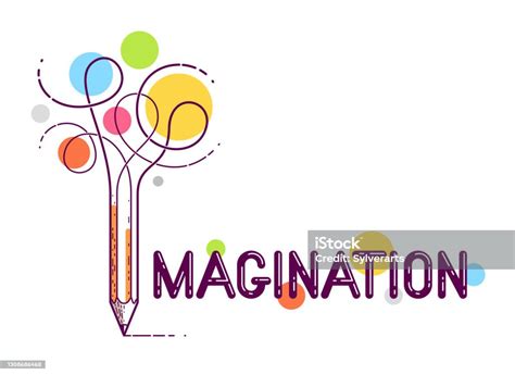 문자 I 상상과 판타지 개념 벡터 개념 창조적 인 로고 또는 특별한 글꼴로 만든 포스터 대신 연필로 상상 단어 개념 기호에 대한 스톡 벡터 아트 및 기타 이미지 Istock
