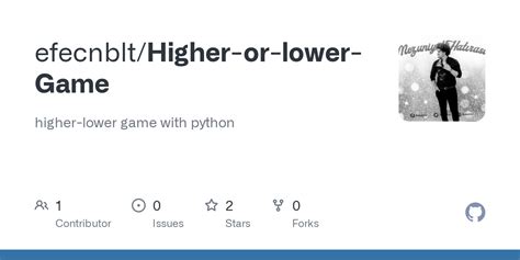 Github Efecnblthigher Or Lower Game Higher Lower Game With Python