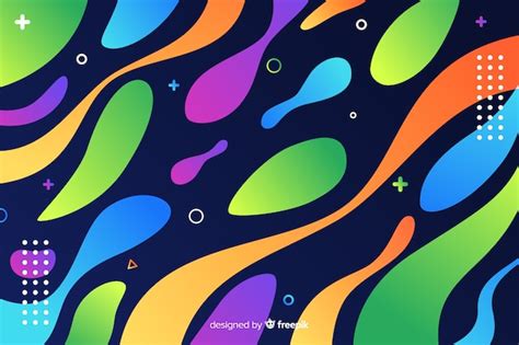 free vector gradient dynamic rounded shapes background