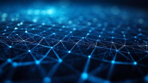 Abstract Digital Connection Network Illustrating Data Flow And Technology Trends In Blue Hues
