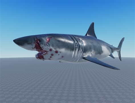 Lowpoly Battle Scarred Great White Shark Creations Feedback Developer Forum Roblox