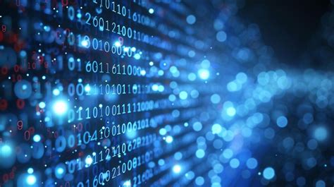 Abstract Technology Concept With Random Binary Code And Machine