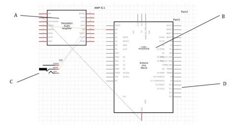 Arduino Schematic A Audio Amplifier B Arduino Microprocessor Download Scientific Diagram