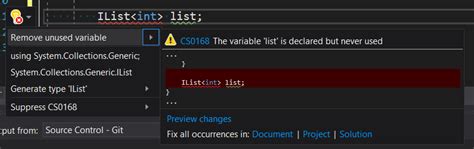 Remove Unused Variable Should Not Show Up Above Add Using · Issue 25470 · Dotnetroslyn · Github