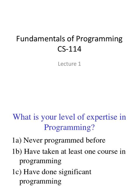 Lect 1 Fop Pdf Pdf Programming Language Computer Program
