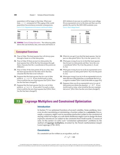 75 Lagrange Multipliers And Constrained Optimization 480 Chapter 7 Calculus Of Several