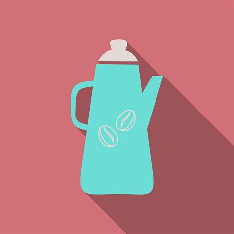 프렌치 프레스 커피 메이커 평면 소재 디자인 벡터 Eps Ai Uidownload