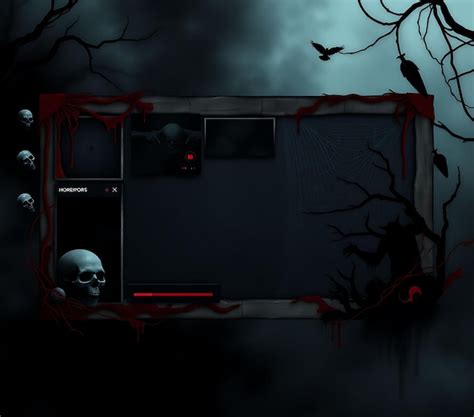 Horror Theme Layout Screen For A Horror Game Streamer With Dark And Horror Theme Layout Screen For A Horror Game Streamer With Dark And