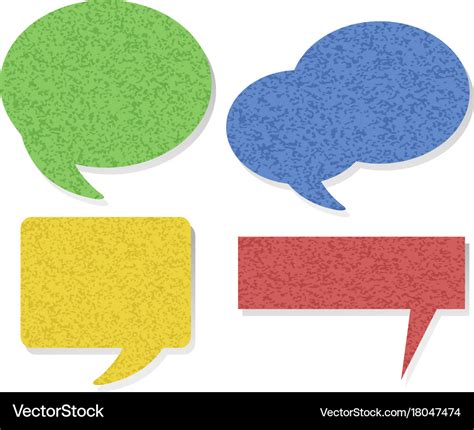 Colored Speech Bubble Template