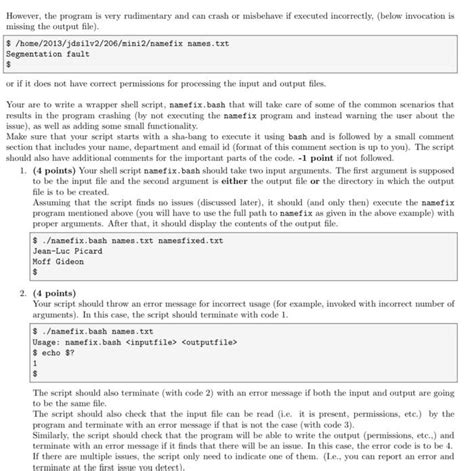 Solved Ex 1− A Wrapper Script 10 Points One Of The Common