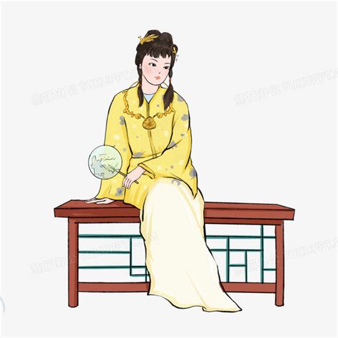 手绘贾惜春红楼梦人物角色PNG图片素材下载 素材PNG 熊猫办公