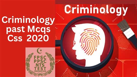 Css Criminology Past Mcqs 2020 Youtube