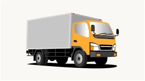 픽업 트럭 벡터 일러스트 레이 션 프리미엄 벡터