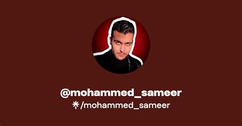 Mohammed Sameer Twitter Instagram Facebook Tiktok Linktree