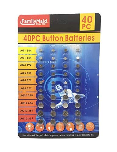 40 Pc Assorted Button Batteries Warehousesoverstock