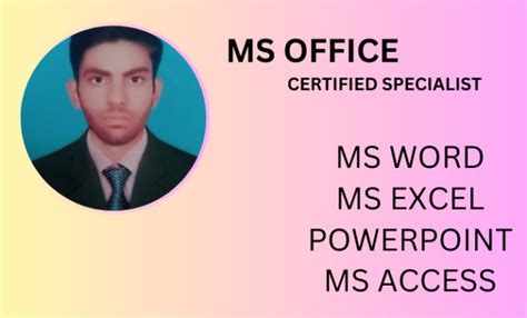 Perform Microsoft Word Ms Excel Powerpoint Ms Access Professional Work By Raosaif Fiverr