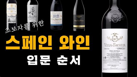 초보자를 위한 레드 와인 입문 순서 스페인편 Youtube
