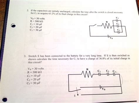 If The Capacitors Are Initially Uncharged Calculate Chegg