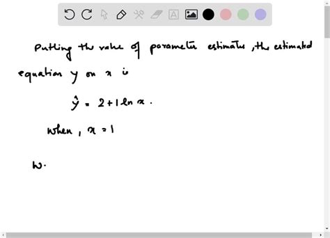 Solved Using The Following Model And Corresponding Parameter Estimates Predict The
