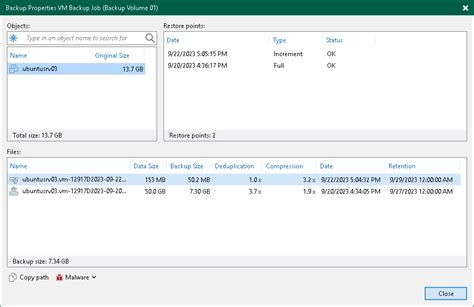 Viewing Backup Properties User Guide For Vmware Vsphere