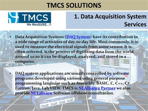 PPT TMCS Its Solutions EOL Testing DAQ System ATE Testing PowerPoint Presentation ID