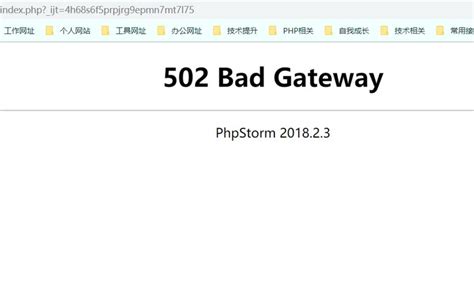 Phpstorm浏览器打开预览出现502状态码，怎么办？
