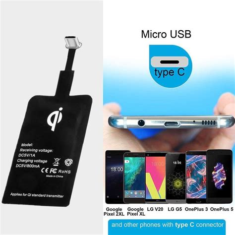 Wireless Qi Receiver Usb Type C Mobile Phones Gadgets Mobile Gadget Accessories Chargers