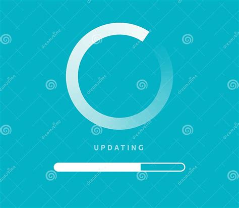 System Software Update Or Upgrade Application Loading Process Symbol Web Screen Stock Vector